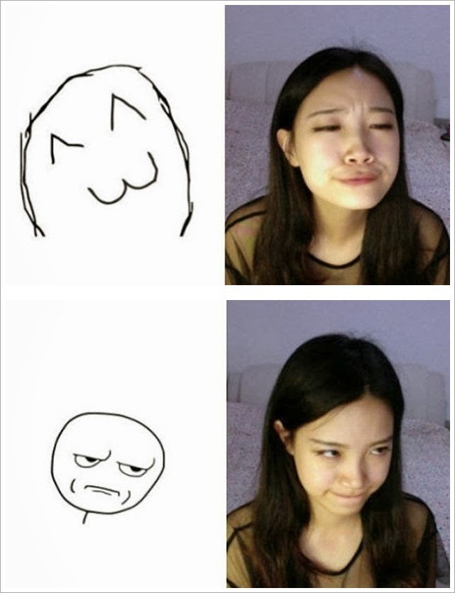 대륙처자의 9gag 표정 따라하기 - 인스티즈(instiz) 이슈 카테고리