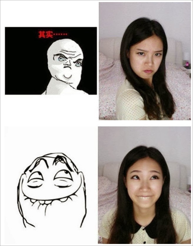 대륙처자의 9gag 표정 따라하기 - 인스티즈(instiz) 이슈 카테고리